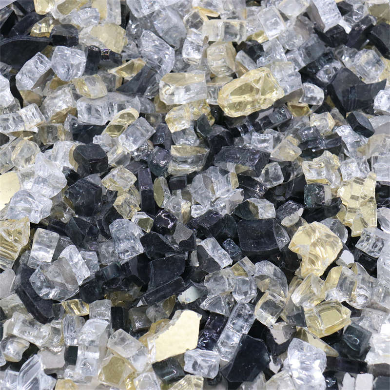 Mixed Color Fire Pit Glass – 1/2 Inch Reflective Tempered Glass Rocks ...